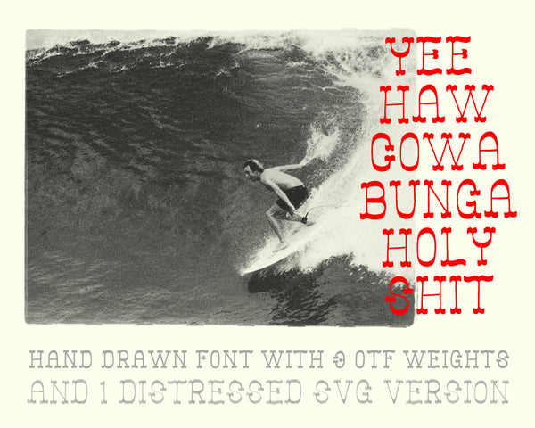 New "Yeehaw Cowabunga Holy Shit" Hand Drawn Font – Matthew Allen Art